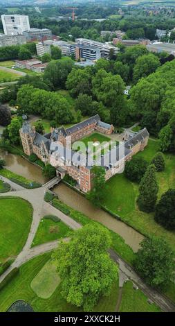 drone photo Arenberg castle belgium europe Stock Photo - Alamy