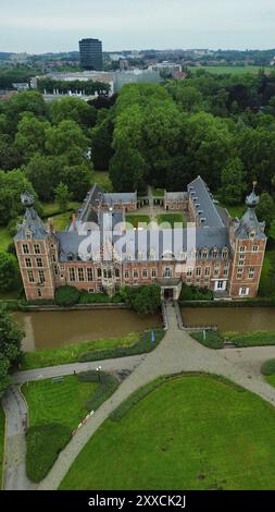 drone photo Arenberg castle Belgium europe Stock Photo - Alamy