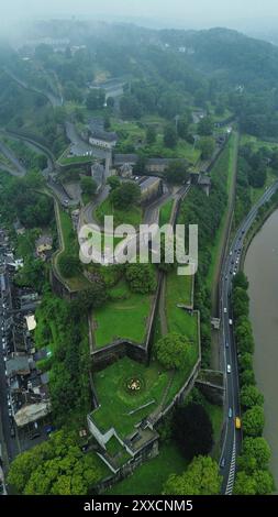 drone photo Namur citadel belgium europe Stock Photo - Alamy