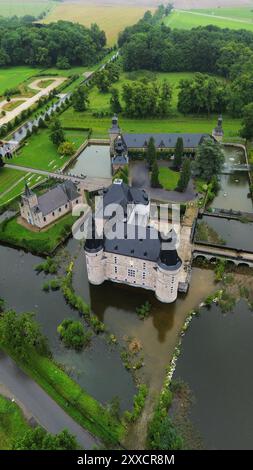 drone photo Jehay castle Belgium europe Stock Photo - Alamy