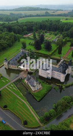 drone photo Jehay castle belgium europe Stock Photo - Alamy
