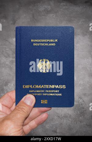 Diplomatic passport, Federal Republic Germany Stock Photo - Alamy