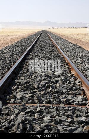 Railway line in Namibia Stock Photo - Alamy