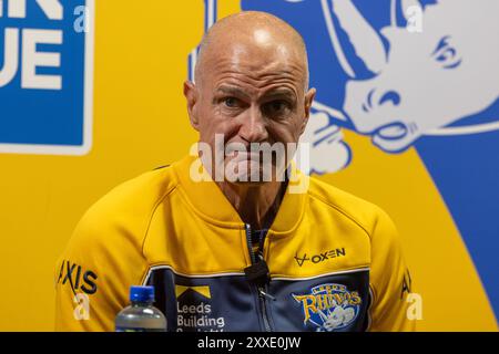 Brad Arthur Head Coach of Leeds Rhinosduring the 2025 Betfred Super ...