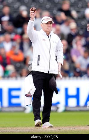 Match Umpire Chris Gaffaney during day three of the Ashes Test match at ...
