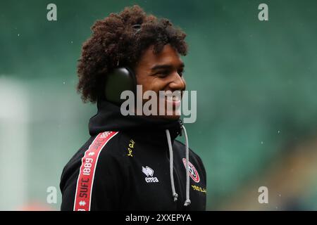 Sheffield United's Sam McCallum before the Sky Bet Championship match ...
