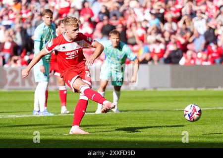 Middlesbrough's Tommy Conway scores their side's first goal during the ...