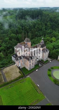 drone photo Modave castle belgium europe Stock Photo - Alamy