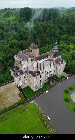 drone photo Modave castle Belgium europe Stock Photo - Alamy