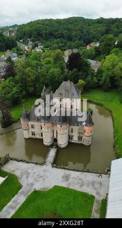drone photo Spontin castle Belgium europe Stock Photo - Alamy