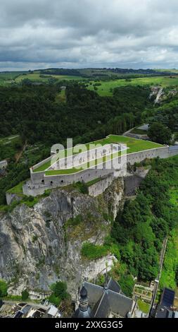 drone photo Dinant citadel Belgium europe Stock Photo - Alamy