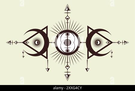 Vesica piscis mysterious magical sacred geometry. logo tattoo, duality ...