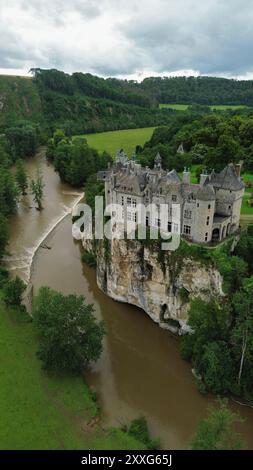 drone photo Walzin castle Belgium europe Stock Photo - Alamy