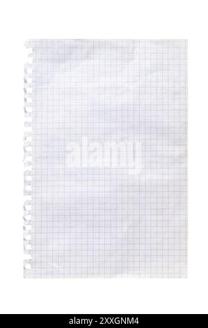 Make a note on a blank checkered paper Stock Photo - Alamy