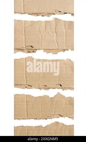 Corrugated pieces of white paper on white background Stock Photo - Alamy
