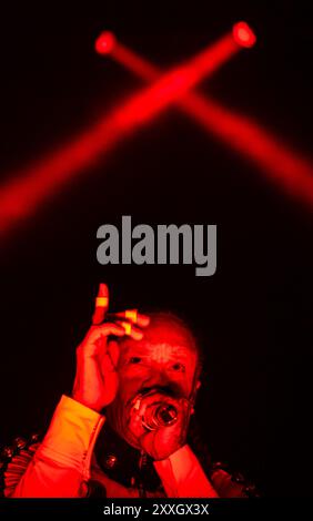 EDITORIAL USE ONLY Maxim performs with is band The Prodigy during the ...
