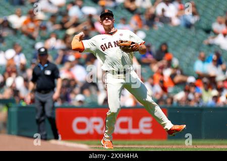 San Francisco Giants' Matt Chapman rounds the bases after hitting a ...