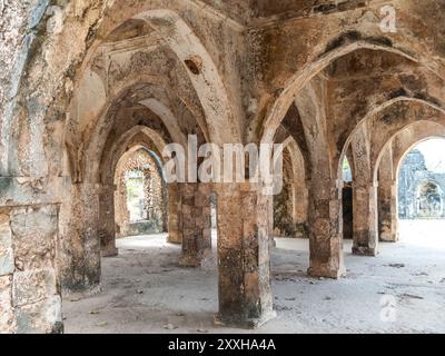 old ancient mosque ruins at Kilwa Kisivani Stock Photo - Alamy