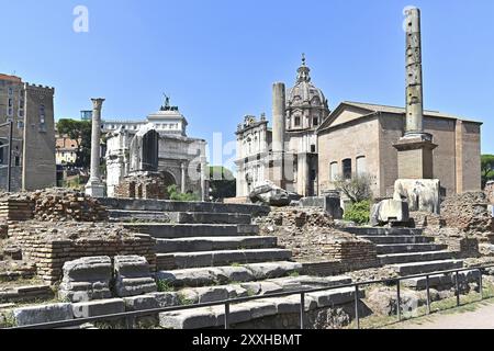Steps to the Basilica Julia Stock Photo - Alamy