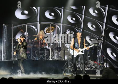 Hard rock band Scorpions at a concert in the Principality of Monaco ...