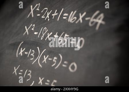 Algebra mathematic formula written on chalkboard Stock Photo - Alamy