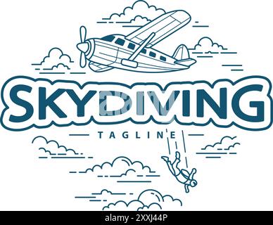 Skydiver with skydiving word Stock Vector Image & Art - Alamy