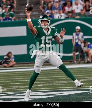 New York Jets quarterback Adrian Martinez (15) during a preseason NFL ...