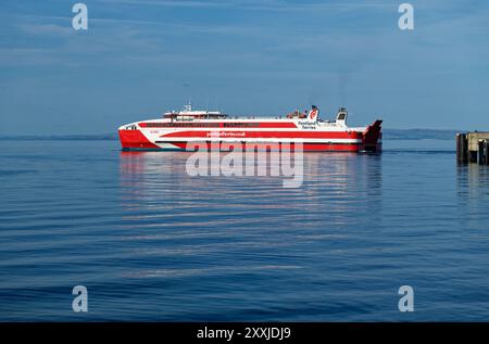 Pentland Ferries, MV Alfred departing Brodick, Isle of Arran Stock ...