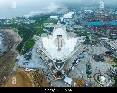 QINGDAO, CHINA - JULY 27, 2024 - Aerial photo shows the Phoenix Sound ...