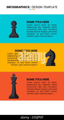 Three step infographic vertical diagram, business information design, chart vector illustration ...