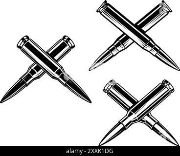 vector illustration of Ak-47, bullets and blood Stock Vector Image ...