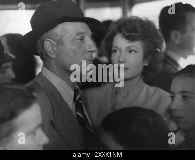 French actor JEAN GABIN and ISA MIRANDA in a scene from LE MURA DI ...