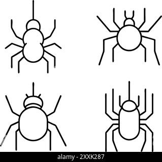 monster insect line icon vector illustration Stock Vector Image & Art ...