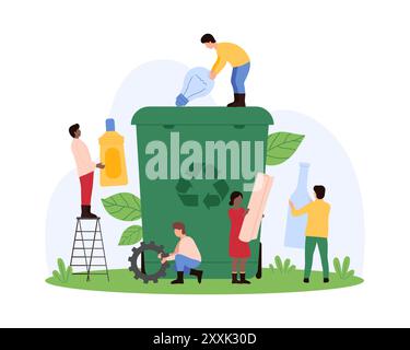 segregation medical waste bin cartoon vector illustration Stock Vector ...