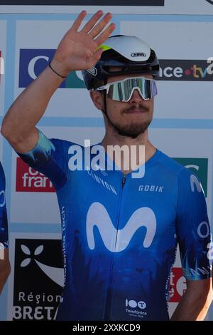 CAVAGNA Rémi (Movistar Team) during the Boucles de la Mayenne 2024 ...