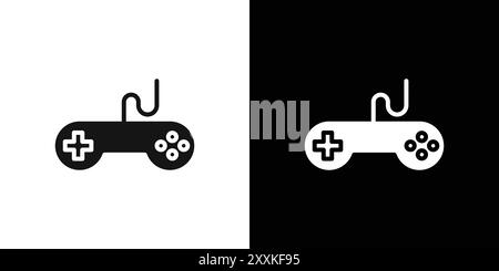 Joystick icon logo sign vector outline in black and white color Stock ...