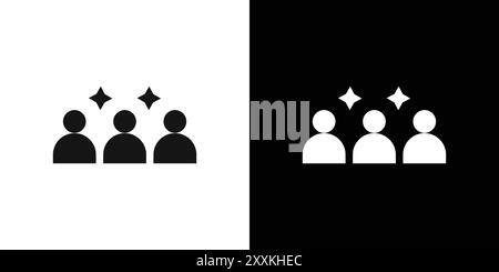 Squad icon logo sign vector outline in black and white color Stock ...