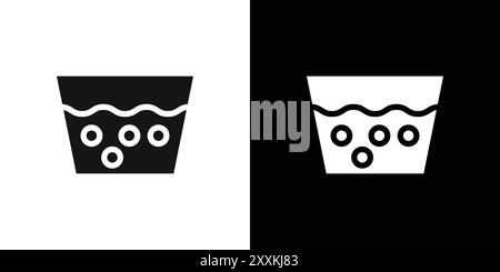 Water soak icon logo sign vector outline in black and white color Stock ...