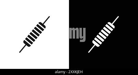 Zener diode icon logo sign vector outline in black and white color ...
