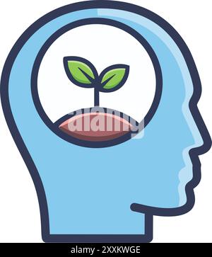 Growth positive think. Grow mindset and optimistic thinking, self ...