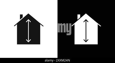 Minimum ceiling heights icon Vector symbol or sign set collection in ...
