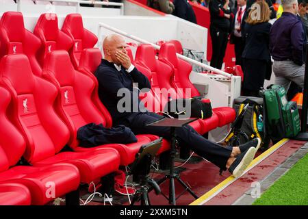 Liverpool manager Arne Slot ahead of the Premier League match at ...