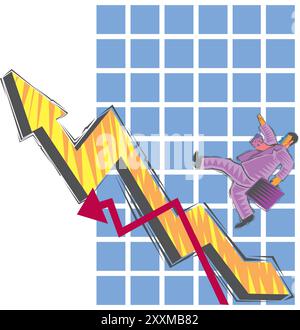 High risk high return concept. Confident smart businessman investor ...