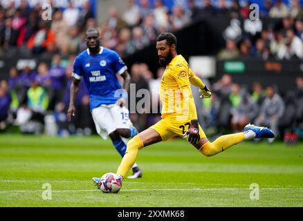 Swansea City goalkeeper Lawrence Vigouroux during the Sky Bet ...