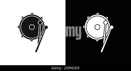 Snare Drum icon vector logo set collection or bundle pack group Stock ...