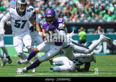 Minnesota Vikings wide receiver Jeshaun Jones (82) before a preseason ...