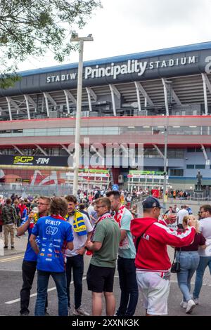 Sports fans gathering for a speedway grand prix event at the ...
