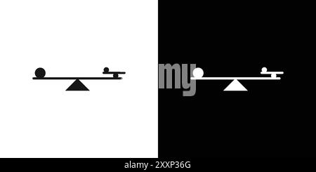 balancing icon Black line art vector in black and white outline set ...