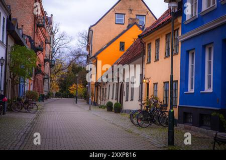 Colorful Jakob Nilsgatan street at Gamla Vaster in Malmo, Sweden Stock ...