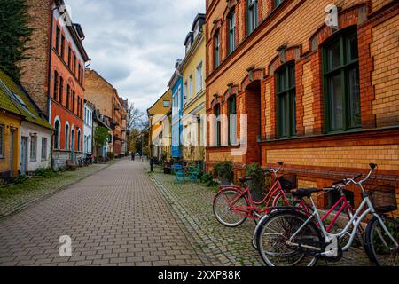 Colorful Jakob Nilsgatan street at Gamla Vaster in Malmo, Sweden Stock ...